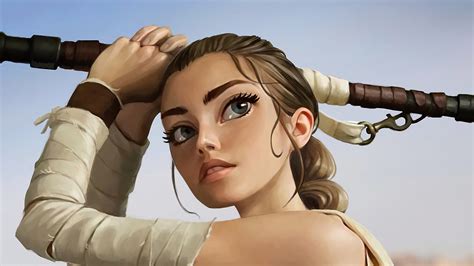 Face Rey From Star Wars Science Fiction Artwork Star Wars Rare Gallery Hd Wallpapers