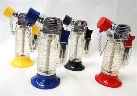Buy Clear See Through Butane Torch Lighter Assorted Color Refillable
