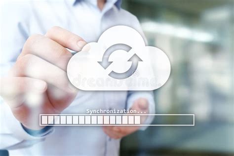 Cloud Synchronization Data Storage Internet And Computing Concept On