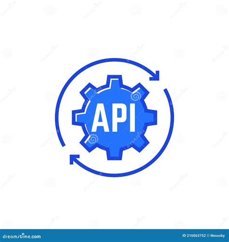 Api Technology Icon On White Vector Stock Vector Illustration Of