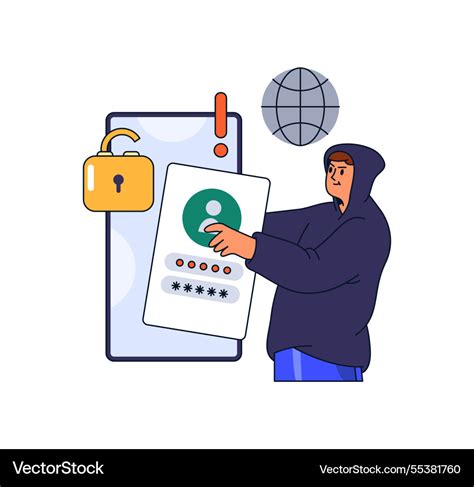 hacker stealing personal data from web royalty free vector