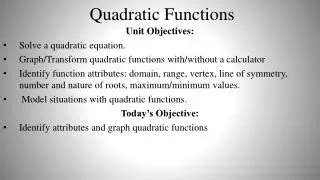 PPT Quadratic Functions PowerPoint Presentation Free Download ID 1700807