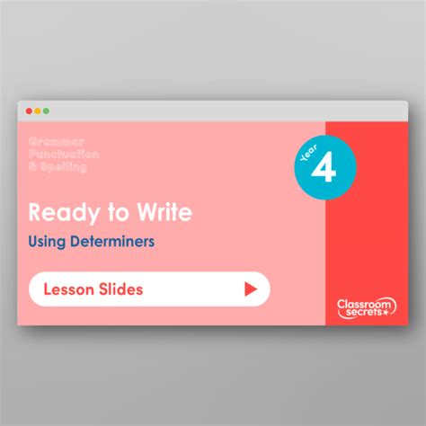 Year 4 Using Determiners Lesson Slides Resource Classroom Secrets