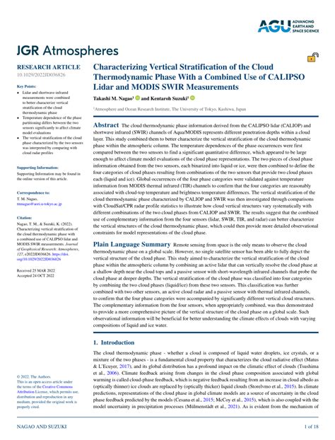 Pdf Characterizing Vertical Stratification Of The Cloud Thermodynamic