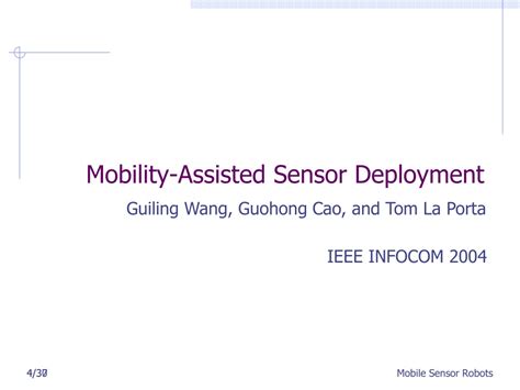 Ppt Movement Assisted Sensor Deployment In Wsn Powerpoint