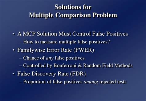 Ppt Fmri Multiple Comparisons Problem Powerpoint Presentation Free