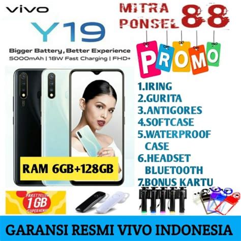 Jual VIVO Y19 RAM 6 128 GB GARANSI RESMI VIVO INDONESIA Hitam No Bonus Jakarta Barat Mitra
