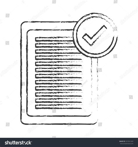 Paper Document Check Mark Icon Image Stock Vector Royalty Free