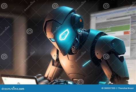 Ai Cybersecurity Navigating The Threat Landscape With Robotic Defense Stock Illustration