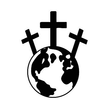 Abstract Religious Logo Of Christian Cross Linear Church Symbol Vector Catholic Line Religion