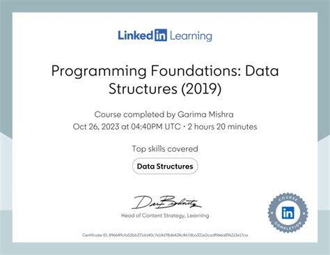 garima mishra on linkedin certificate of completion