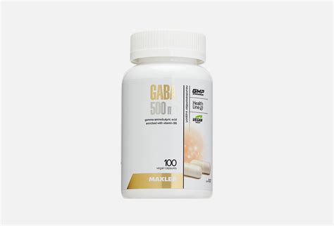 MAXLER БАД для здоровья нервной системы GABA 500 mg в капсулах 100 шт ...