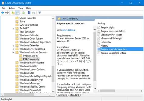 Enable Configure PIN Complexity Group Policy In Windows