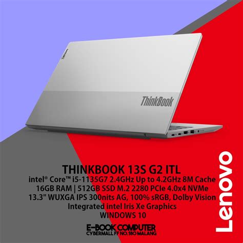 Jual LENOVO THINKBOOK S G ITL CORE I G RAM GB DDR SSD GB NVME Intel Irish XE