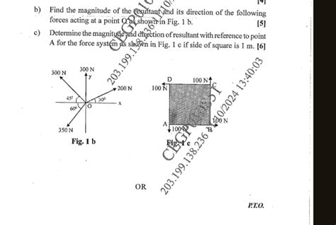 B Find The Magnitude Of The Resultantand Its Direction Of The Following