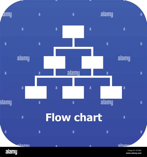 Flow Chart Icon Blue Vector Stock Vector Image Art Alamy
