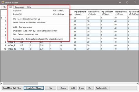 [mt4 Mt5] Set File Builder [ea Parameter Editor]