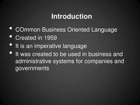PPT COBOL PowerPoint Presentation Free Download ID