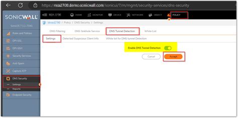 How To Configure Dns Tunnel Detection In Sonicos 7 1 1