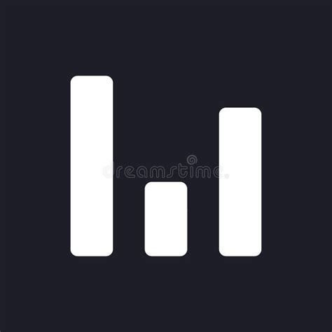 Column Chart Dark Mode Glyph Ui Icon Stock Illustration Illustration