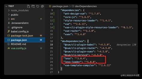 vue 安装 less loader 报错 unable to resolve dependency tree 掘金