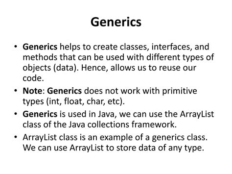 Generics Pptx Programming Languages Computing