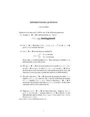 Differentiation Questions Proving Functions Properties Course Hero