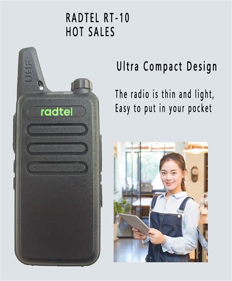 RADTEL RT-10 UHF 400-470 MHz MINI handheld transceiver – Radtel