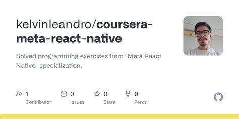 Github Kelvinleandrocoursera Meta React Native Solved Programming
