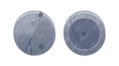 Premium Vector Stone Round Sliders For Gui Metal Circle Shaped