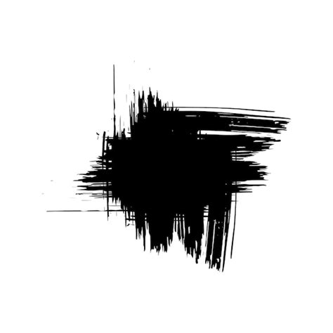 검은색 브러시 스트로크 프리미엄 벡터