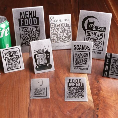 Qr Code Sign Stainless Steel Etsy