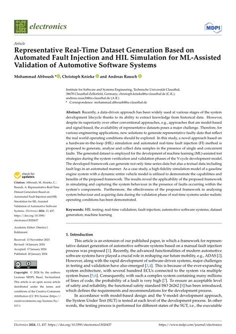 Pdf Representative Real Time Dataset Generation Based On Automated Fault Injection And Hil