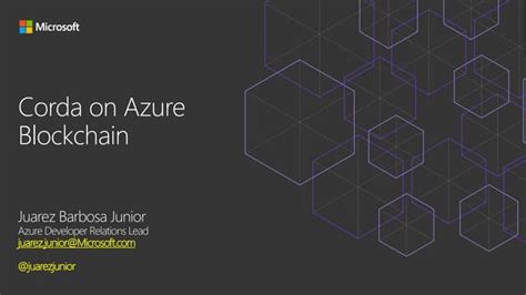 Corda On Azure Blockchain Ppt