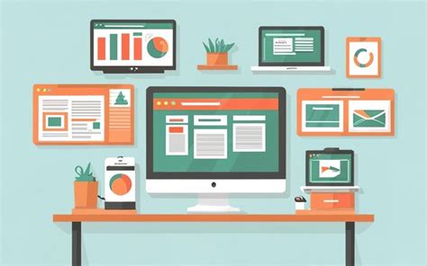 workspace with multiple screens and tech gadgets premium ai generated