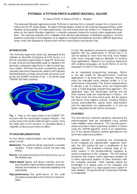 Pdf Pyfemax A Python Finite Element Maxwell Solver