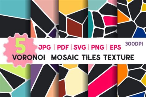 voronoi mosaic tile texture print fabric graphic by ovoya s gallery