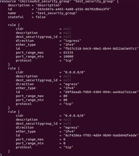 provision dịch vụ security group với terraform cmc cloud