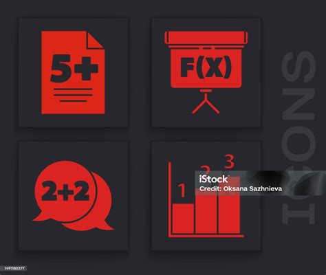 그래프 일정 차트 다이어그램 시험 또는 시험 시트 칠판 및 방정식 솔루션 아이콘을 설정합니다 벡터 0명에 대한 스톡 벡터 아트 및 기타 이미지 Istock