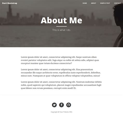 Clean Blog Free Bootstrap HTML Blog Theme Behance