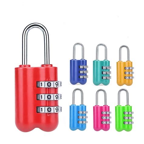 3 Digit Combinations Padlock The Safe Cipher Lock Resettable Code Lock Color Locks For Travel