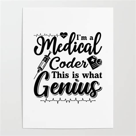 i m a medical coder this genius programmer coding poster by
