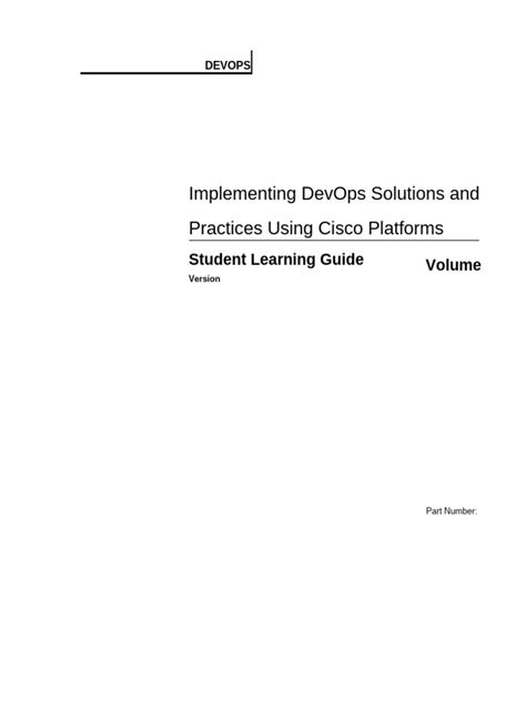 Implementing Devops Solutions And Practices Using Cisco Platforms