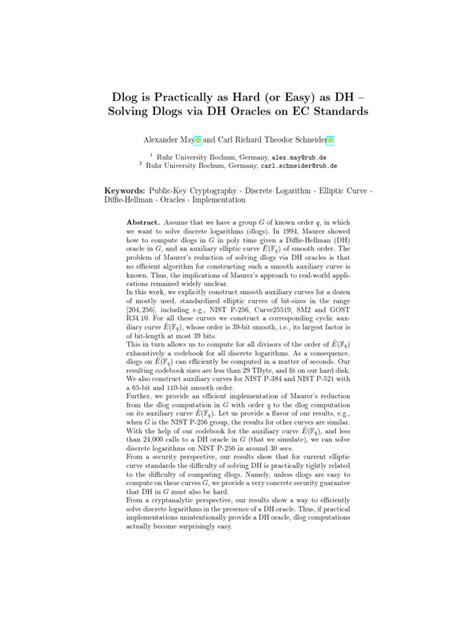 solving dlogs via dh oracles on ec standards pdf cryptography