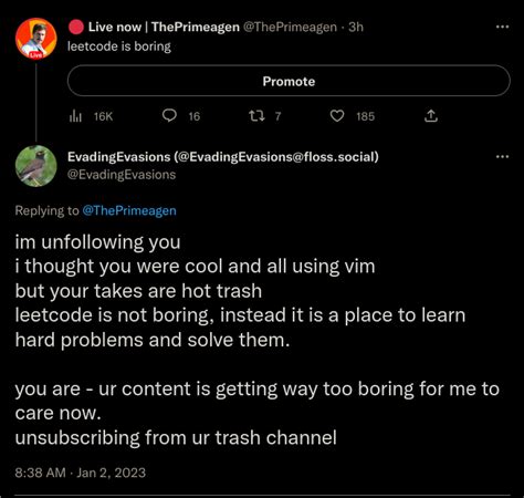🔴 Live Now Theprimeagen On Twitter 💀