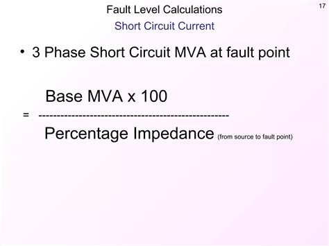 fault level calculations ppt