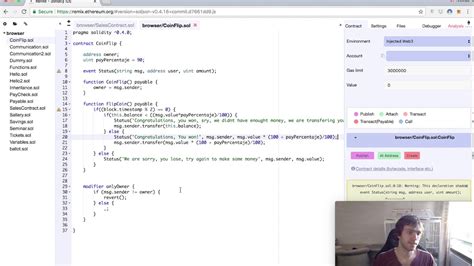 Solidity Tutorial Part 13 Smart Contracts On Ethereum Youtube