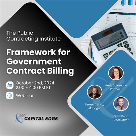 Learn The Framework For Government Contract Billing On Oct 2 Capital Edge Consulting Posted On