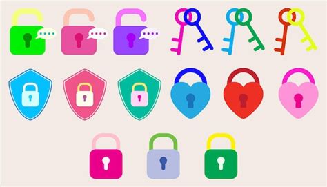 Premium Vector Collection Padlock Data Protection Safety Encryption