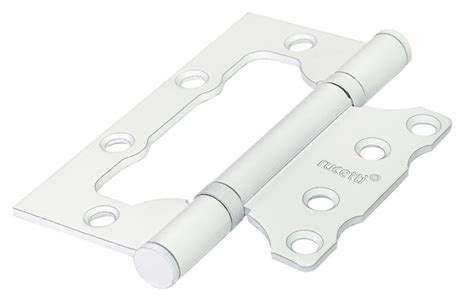 Петли дверные Rucetti без врезки RFH-100*75*2,5 W белые, комплект 2 шт ...